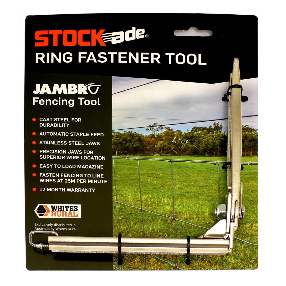White Wires Stock-ade Jambro Ring Fastener Gun 12300 | Echunga Trading Co
